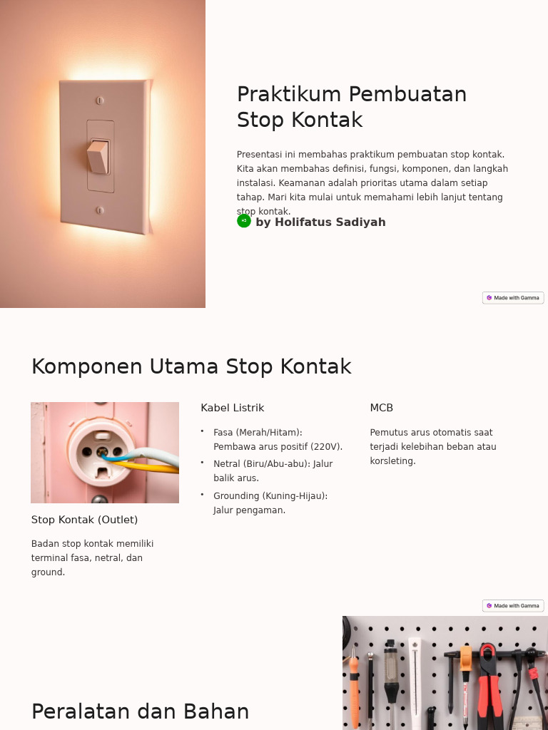 Panduan Instalasi Stop Kontak Aman | PDF