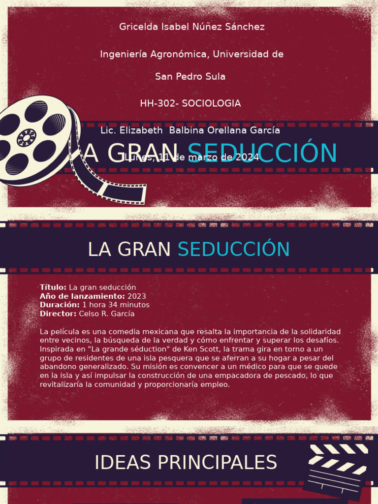 Nuñez - Gricelda - Pelicula La Gran Seduccion | PDF