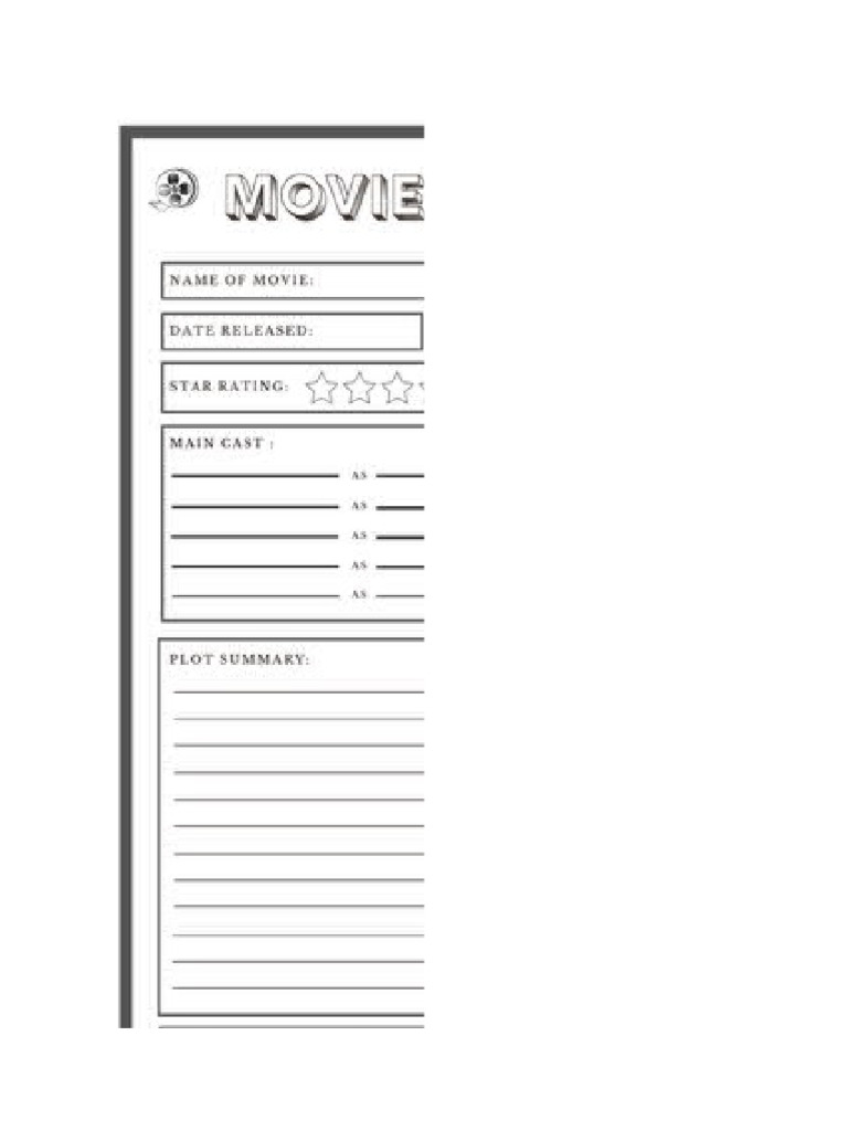 MOVIE REVIEW FORM | PDF