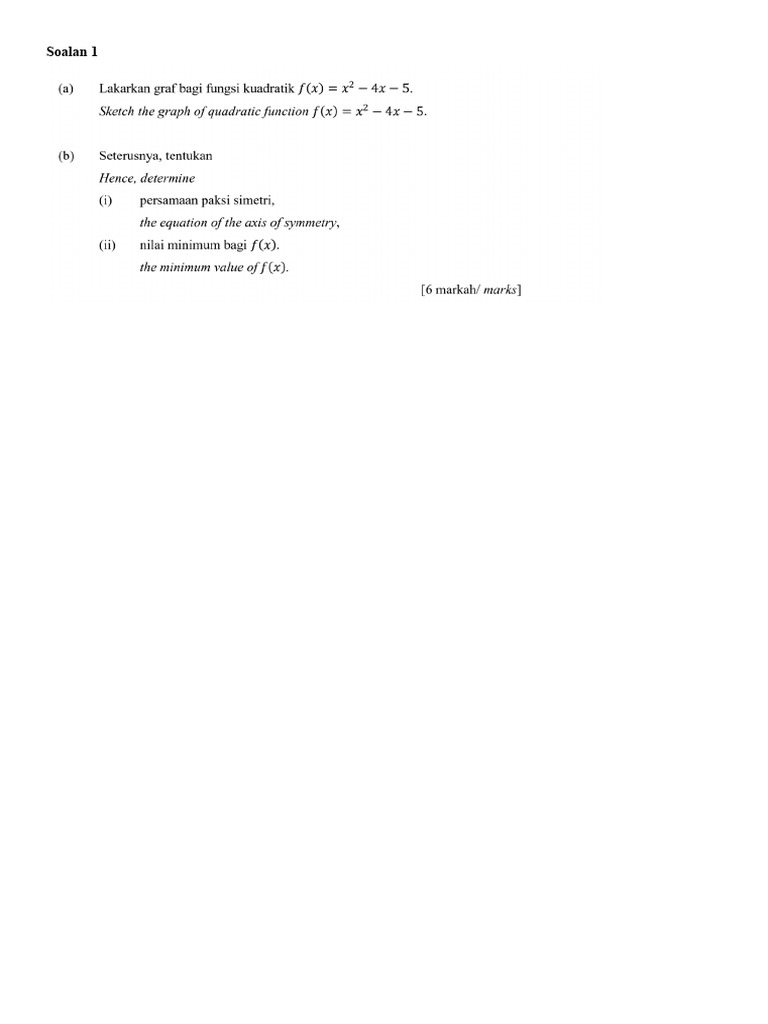 Mathematics Form 4 (Questions - All Topics) | PDF