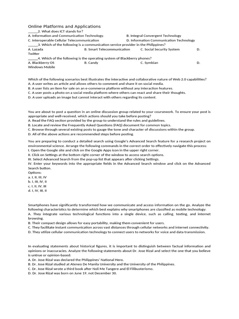 Online Platforms and Applications | PDF | Social Media | Popular ...