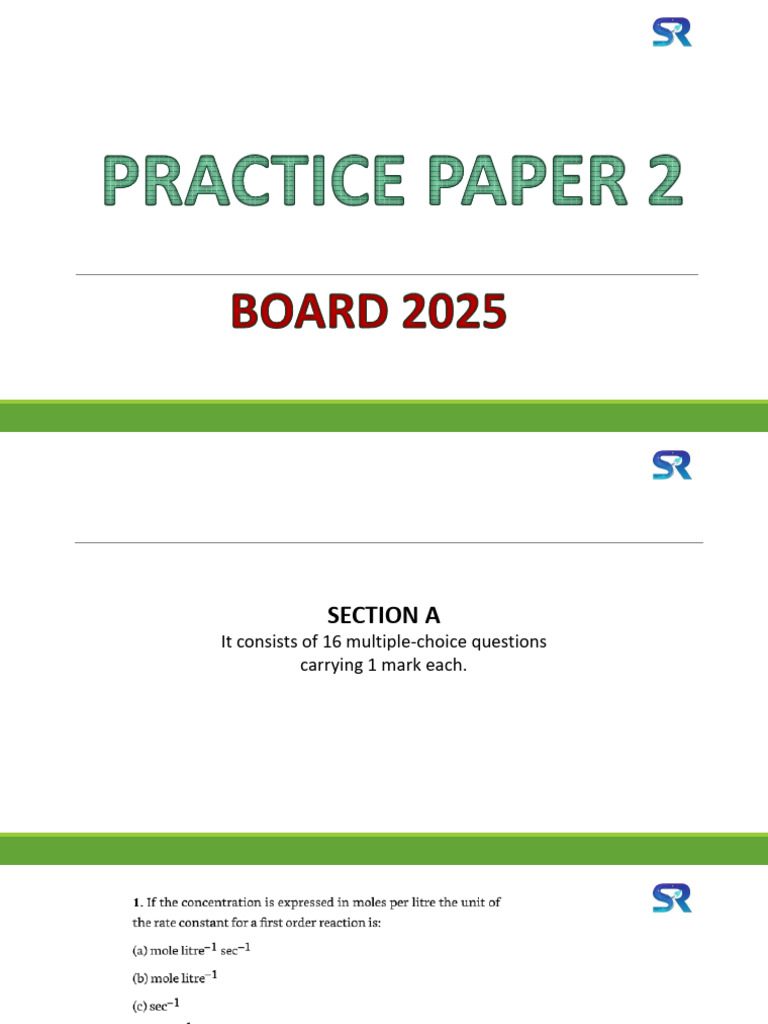 Practice Sample Paper 2 | PDF