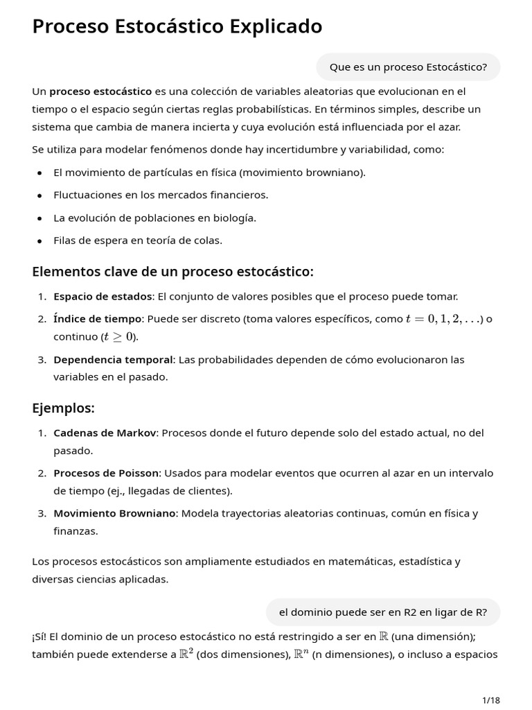 Introducción a Procesos Estocásticos | PDF | Proceso estocástico ...