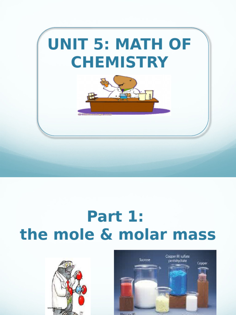 Unit 5-Moles and Molar Mass-key | PDF | Mole (Unit) | Chemistry