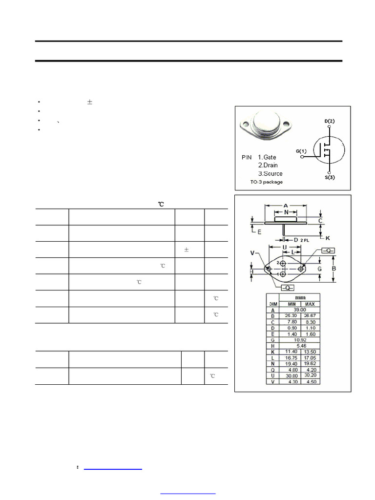 Data Sheet | PDF | Field Effect Transistor | Mosfet