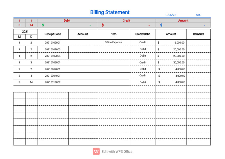 Detailed Billing Statement Summary | PDF