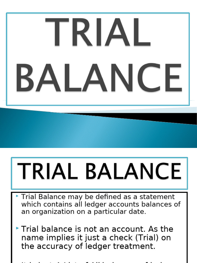 Understanding Trial Balance Errors | PDF | Debits And Credits | Accounting