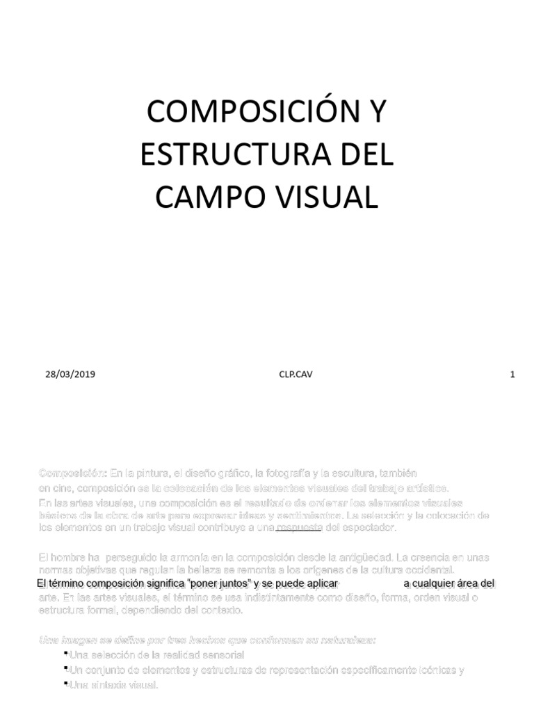 02 Composición y Estructura Visual | PDF | Composición (artes visuales ...