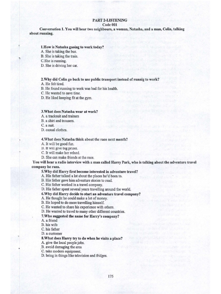 Listening - Vstep - Part 2 Training (01-15) | PDF