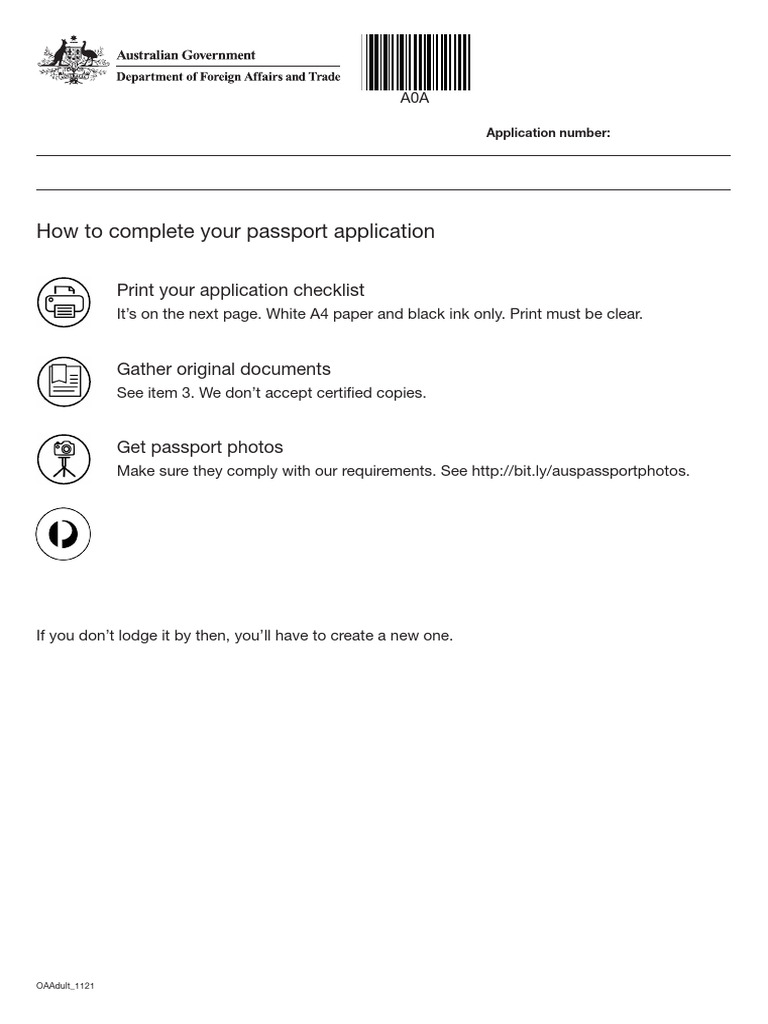 Australian Passport Application Checklist | PDF | Access Control | Authentication