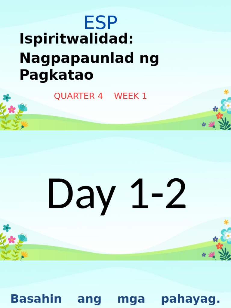 Q4 PPT WEEK 1 EsP-6 | PDF