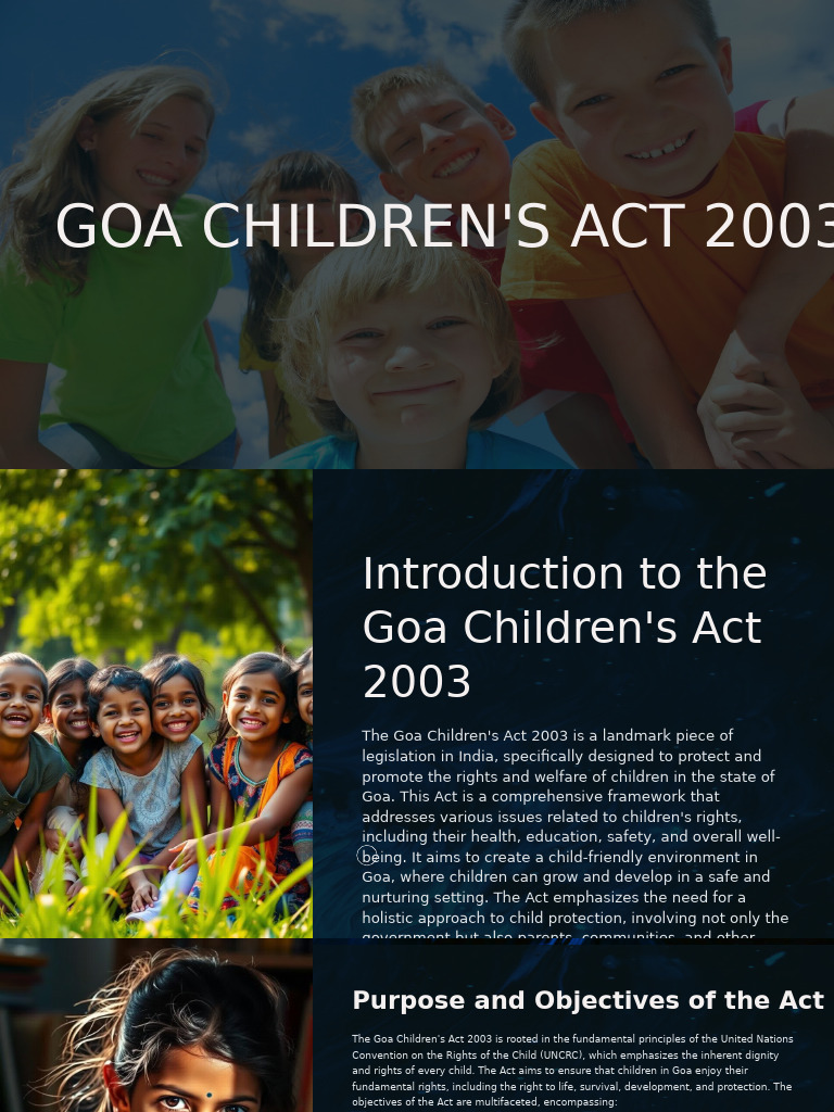 Goa Children's Act 2003: Child Rights & Protection | PDF | Child Abuse ...