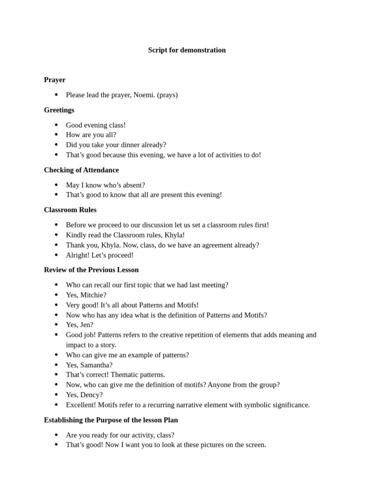 Script for demonstration | PDF | Poetry | Consonant