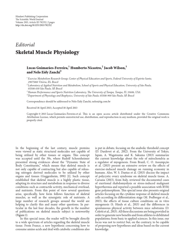 Skeletal Muscle Physiology | PDF | Skeletal Muscle | Biology
