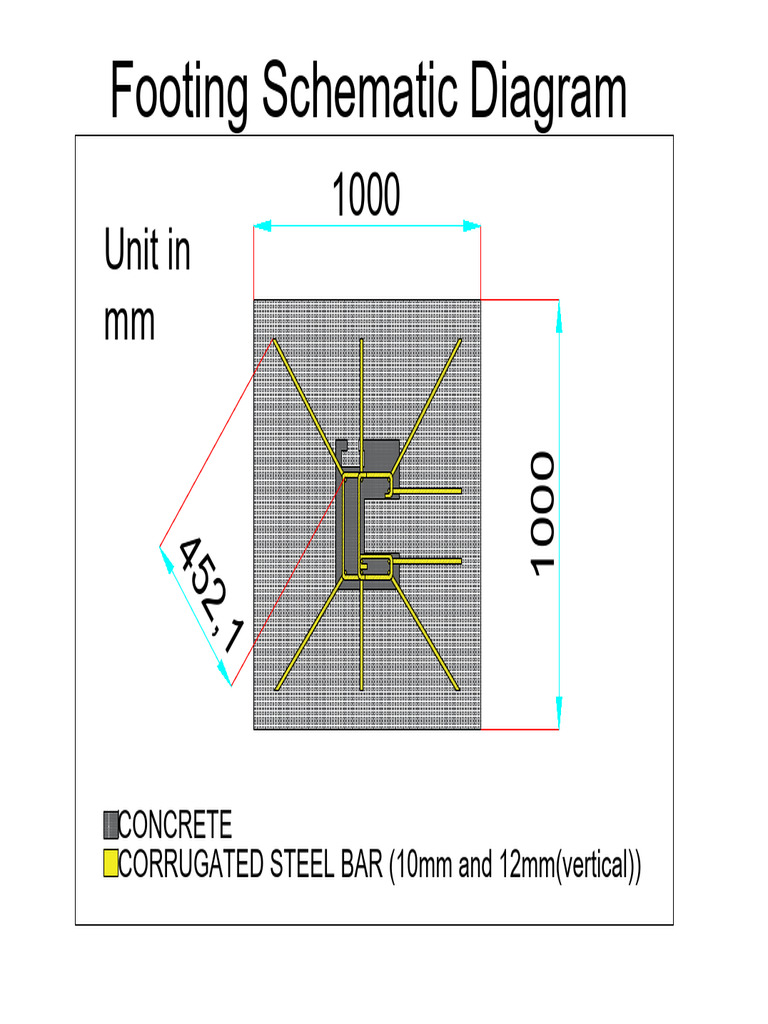Footing Schematic Diagram | PDF