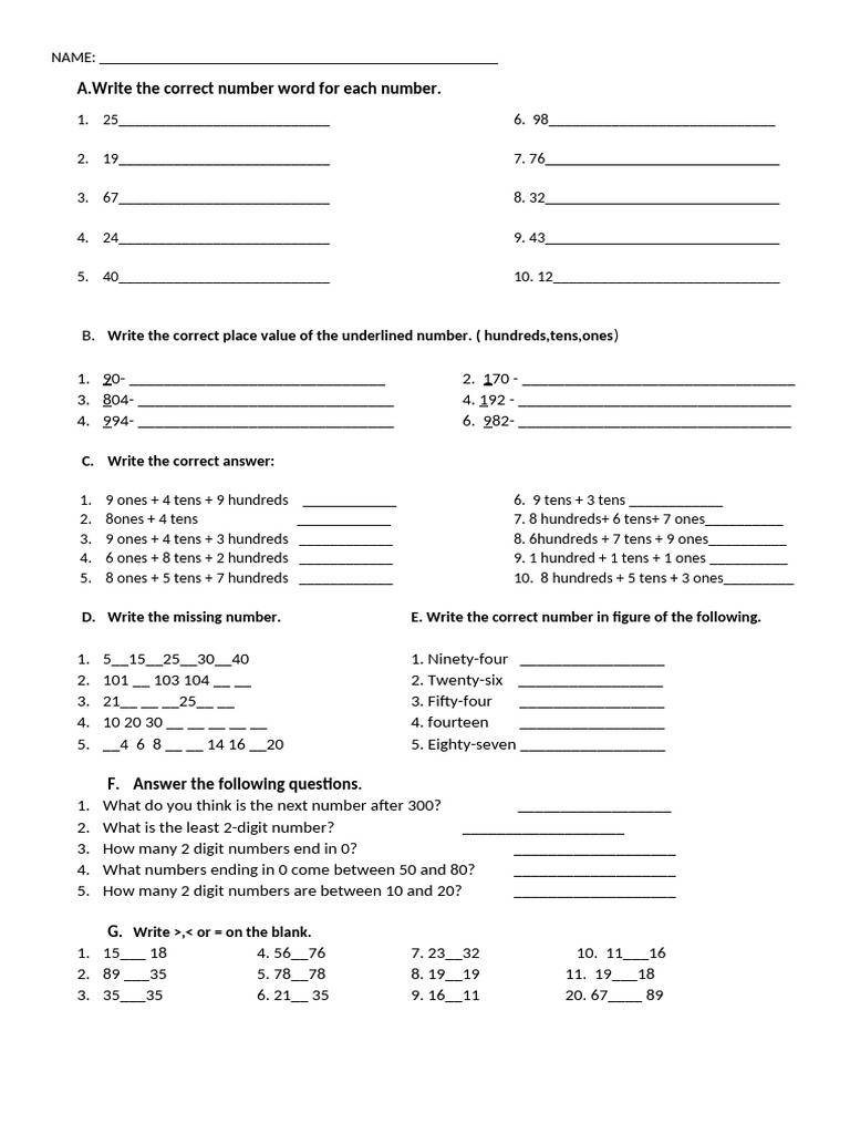 MATH GRADE 1 | PDF