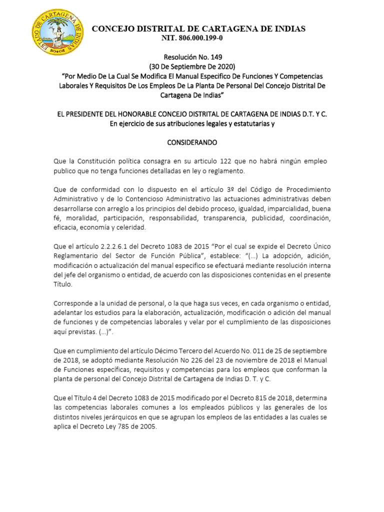 Concejo de Cartagena MV | PDF | Presupuesto | Sistema de manejo de calidad