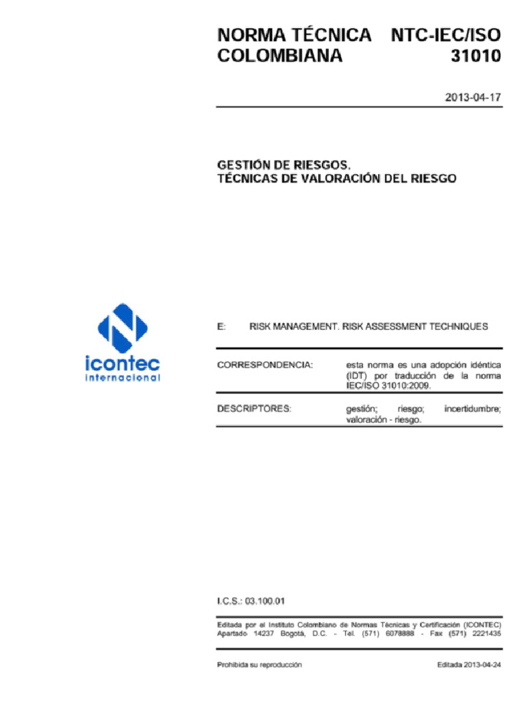 ISO 31010 - Risk Assessment Techniques (S) | PDF