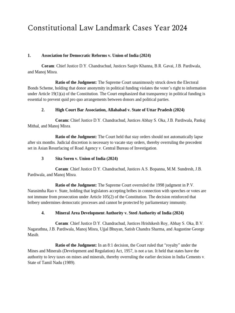 SC Constitution Cases | PDF | Supreme Court Of India | Supreme Court Of ...