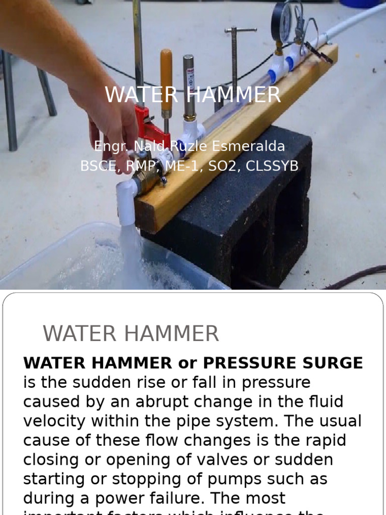 Understanding Water Hammer Effects | PDF | Classical Mechanics | Motion ...
