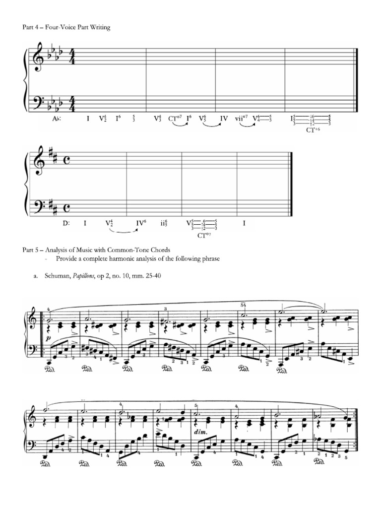 Theory 4-Part Voice Writing | PDF