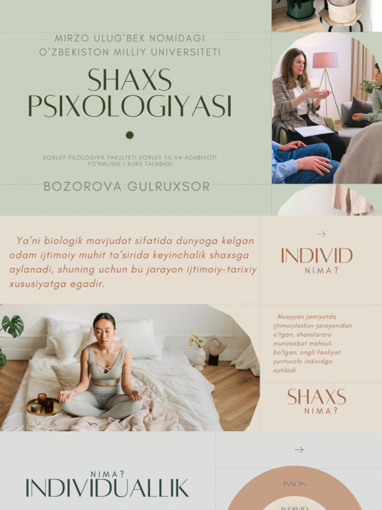 Shaxs Psixologiyasi | PDF
