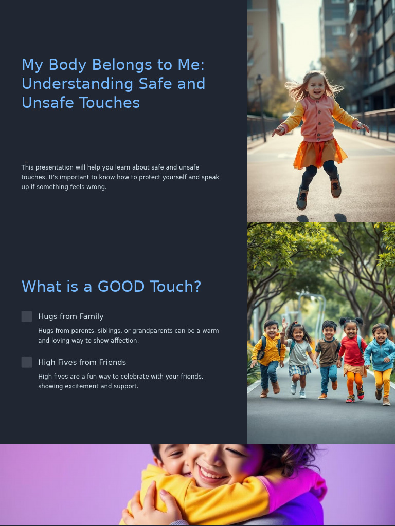 My Body Belongs To Me Understanding Safe and Unsafe Touches | PDF