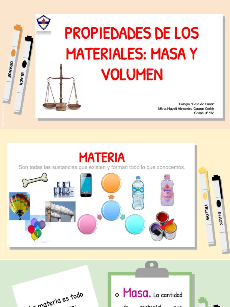 Propiedades de la Materia: Masa y Volumen | PDF | Masa | Volumen
