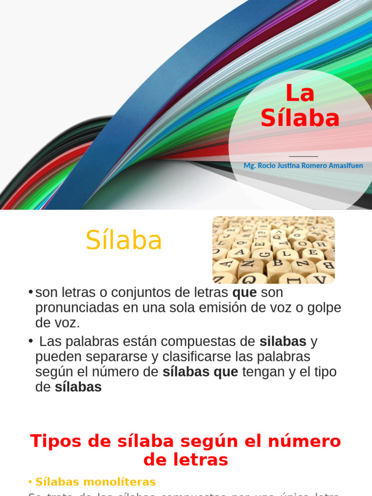 Tipos y Clases de Sílabas en Español | PDF | Sílaba | Vocal