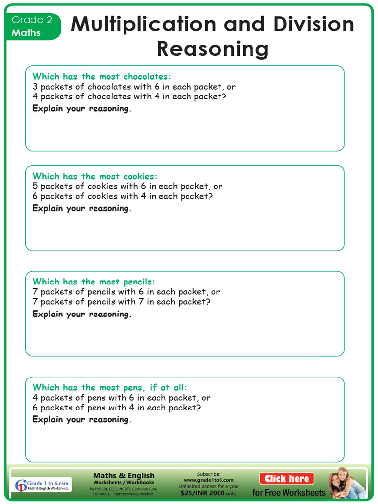 Multiplication & Division Reasoning | PDF