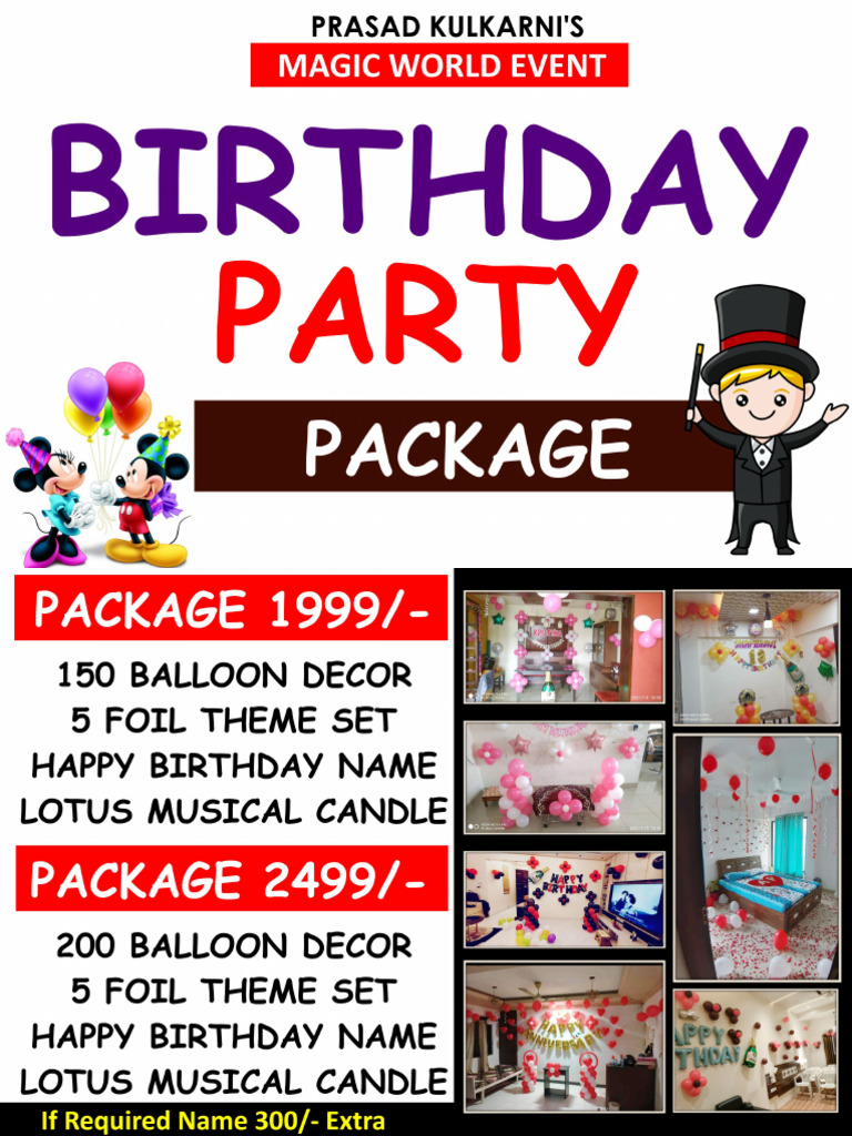 Birthday Package | PDF