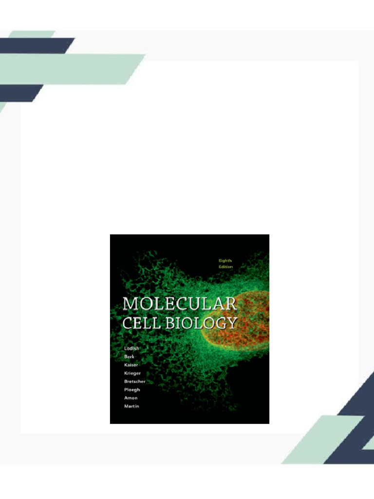 Solution Manual for Molecular Cell Biology 8th Edition Harvey Lodish ... Solution Manual for Molecular Cell Biology 8th Edition Harvey Lodish ...