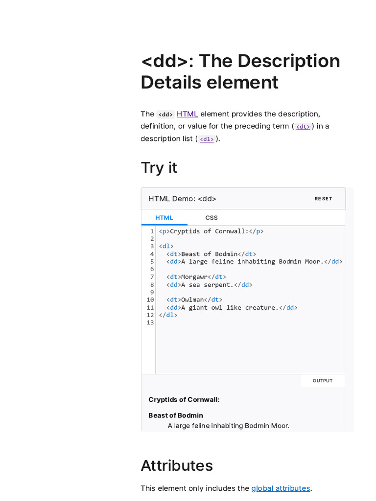 _dd__ The Description Details element - HTML_ HyperText Markup Language _ MDN | PDF