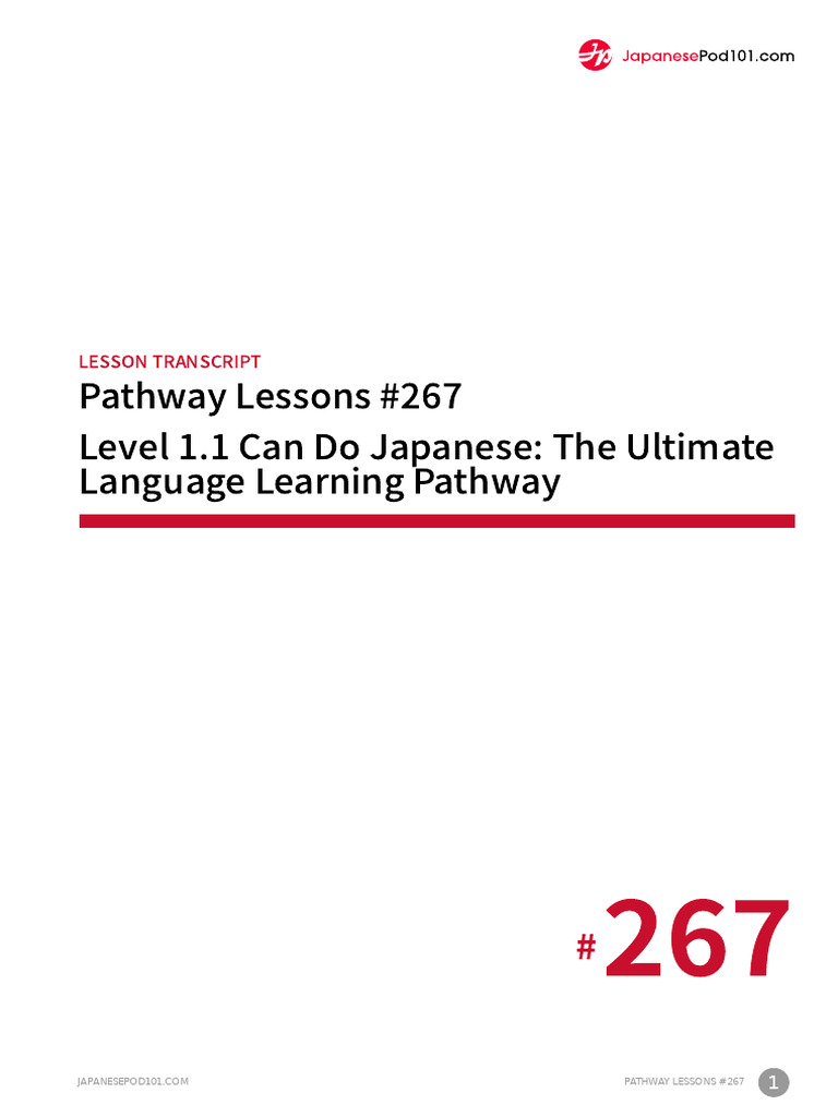 PL1 L267 042623 Jpod101 Recordingscript | PDF