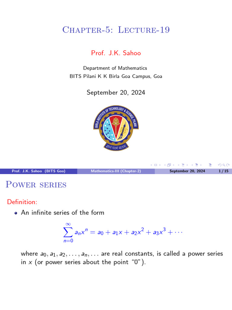 Power Series and Convergence Explained | PDF | Power Series ...