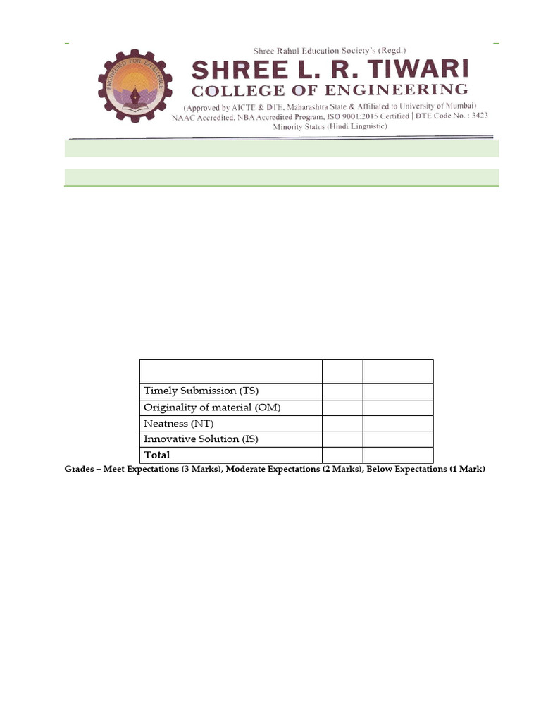 Rubrics - Assignment Sheet | PDF