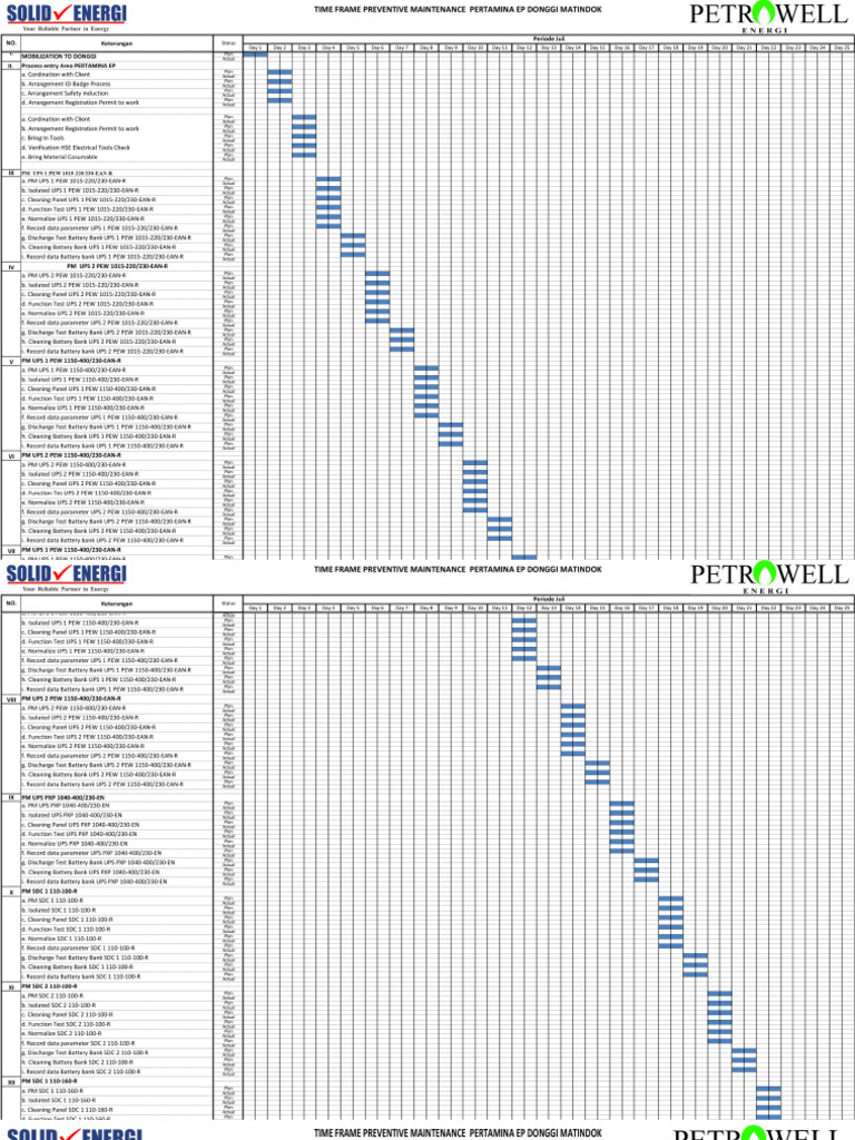 Rev. Timeline PM UPS | PDF