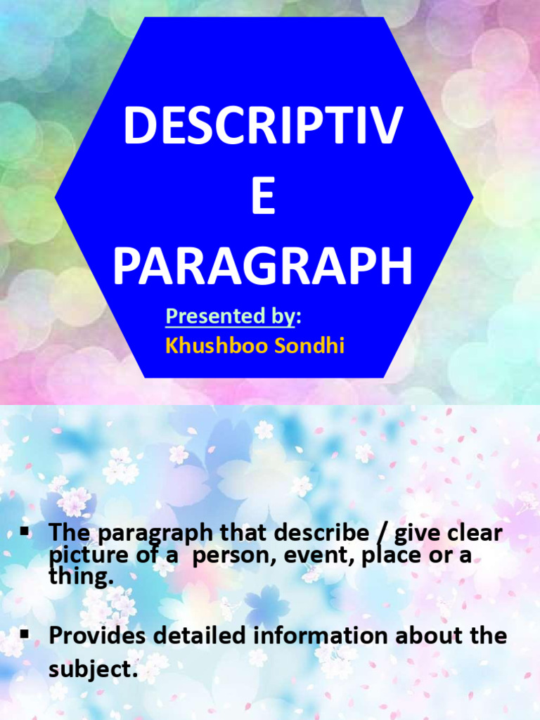 Understanding Descriptive Paragraphs | PDF