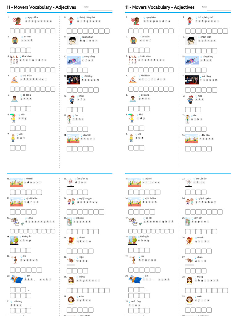 11-movers-vocabulary-adjectives-anagram (3) | PDF