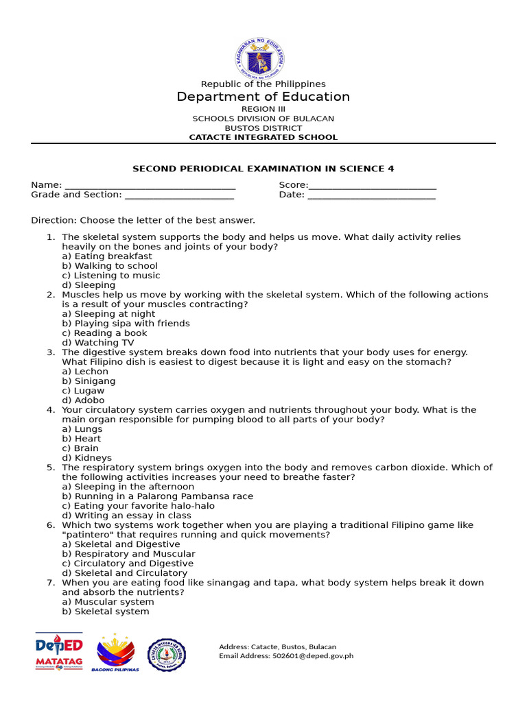 PT - G4 Matatag Science 4 - Q2 | PDF | Plants | Foods