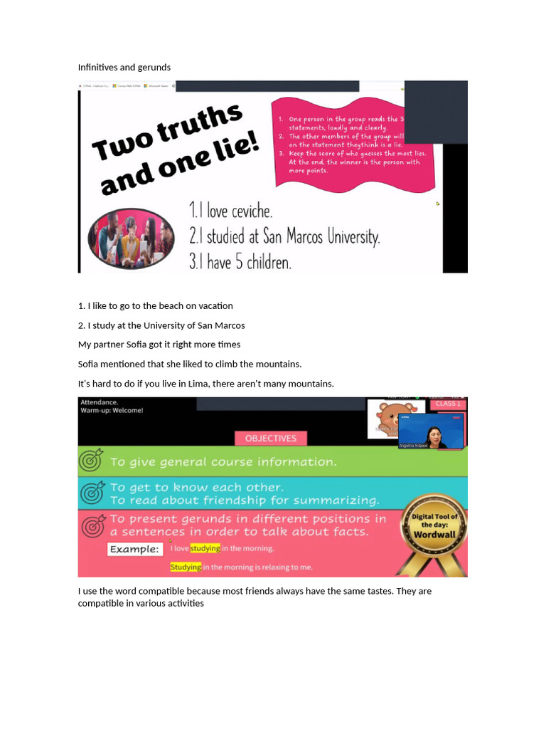 Infinitives and Gerunds | PDF