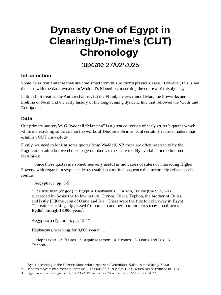 Dynasty One of Egypt in ClearingUp Times | PDF | Osiris | Ancient Egypt