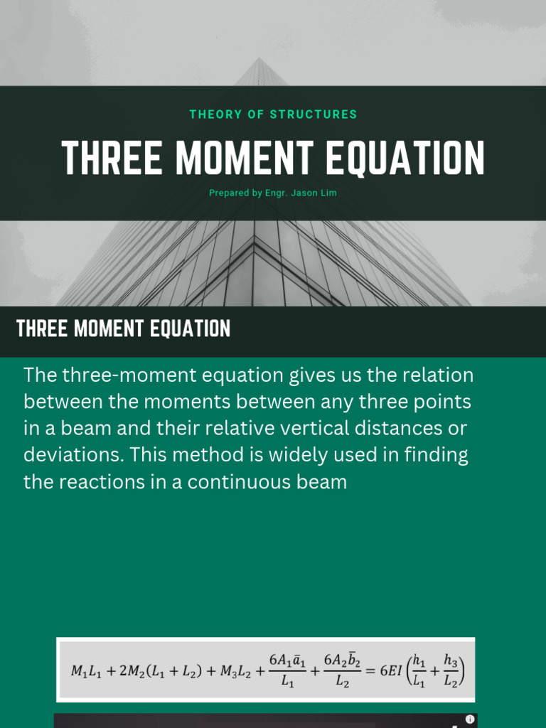 Three Moment Equation PDF | PDF