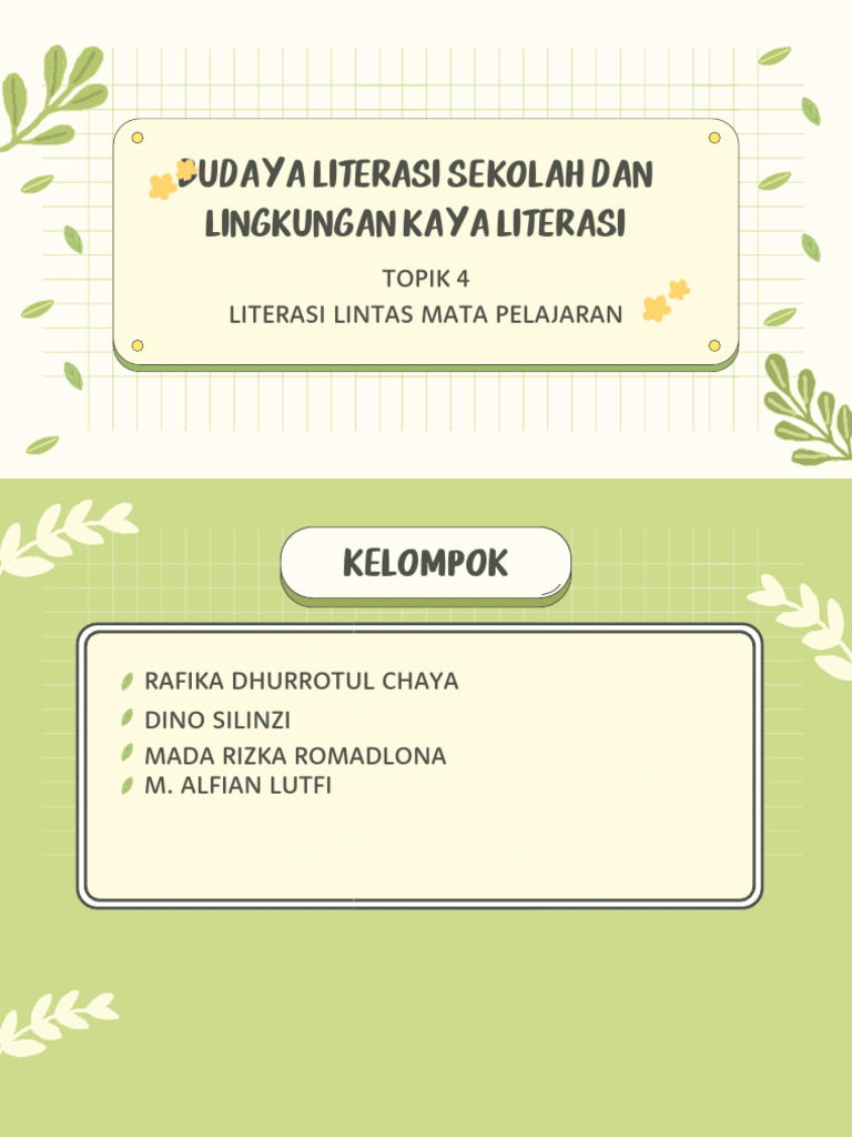 T.4 - R.kolaborasi - Literasi Lintas Mata Pelajaran | PDF