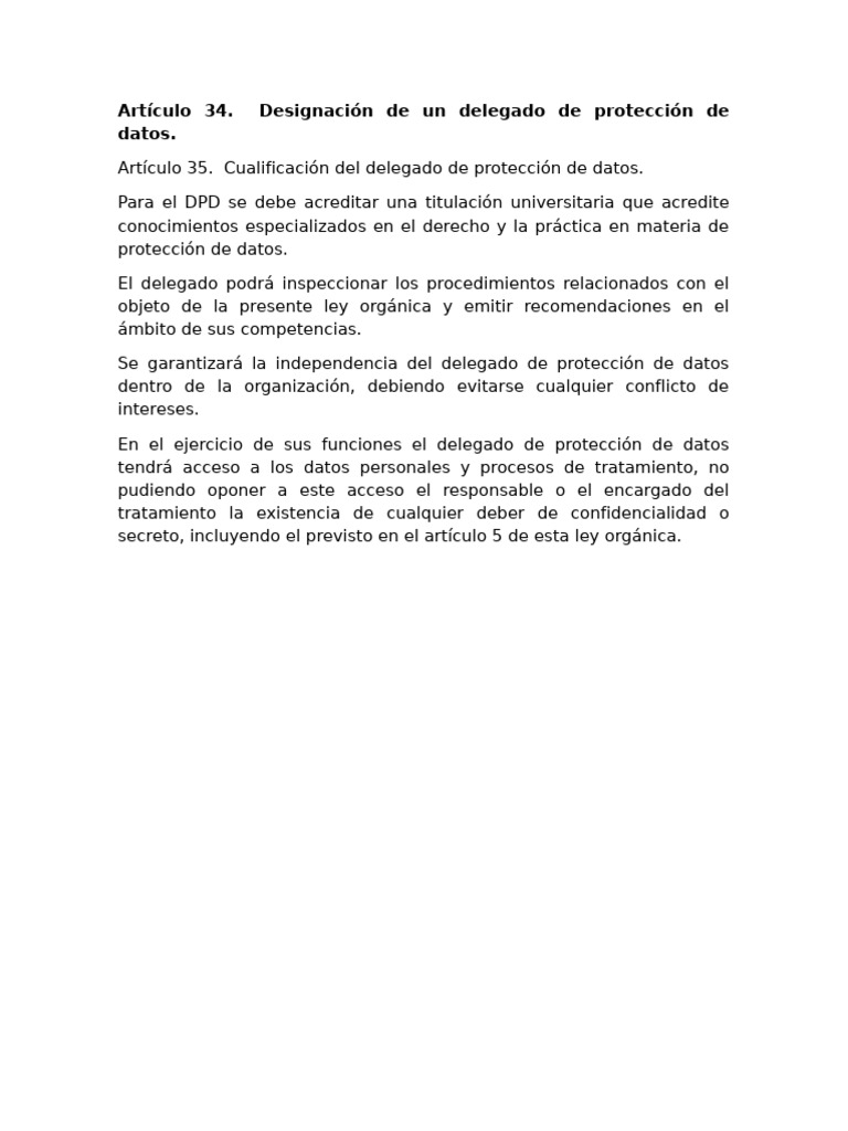 Artículo 34 Delegado | PDF