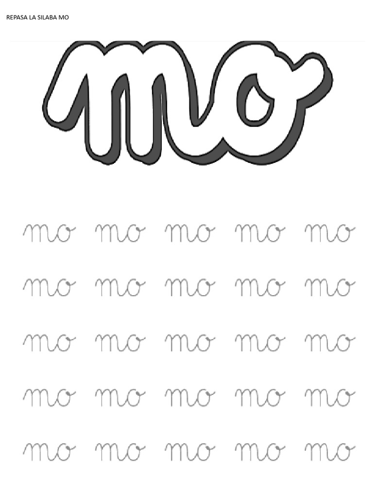 Repasa La Silaba Mo | PDF