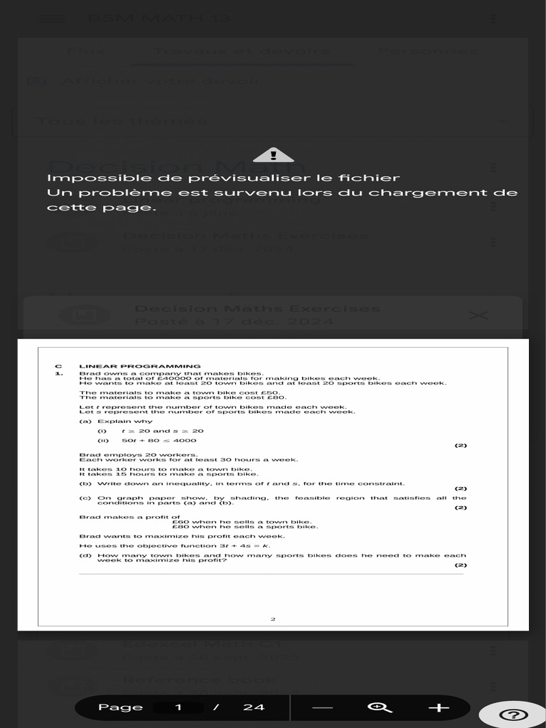 Travaux Et Devoirs Du Cours BSM MATH 13 | PDF | Mathematics