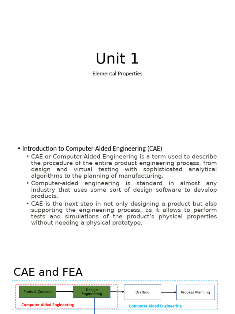 Unit 1 Elemental Properties | PDF | Finite Element Method | Computational Fluid Dynamics