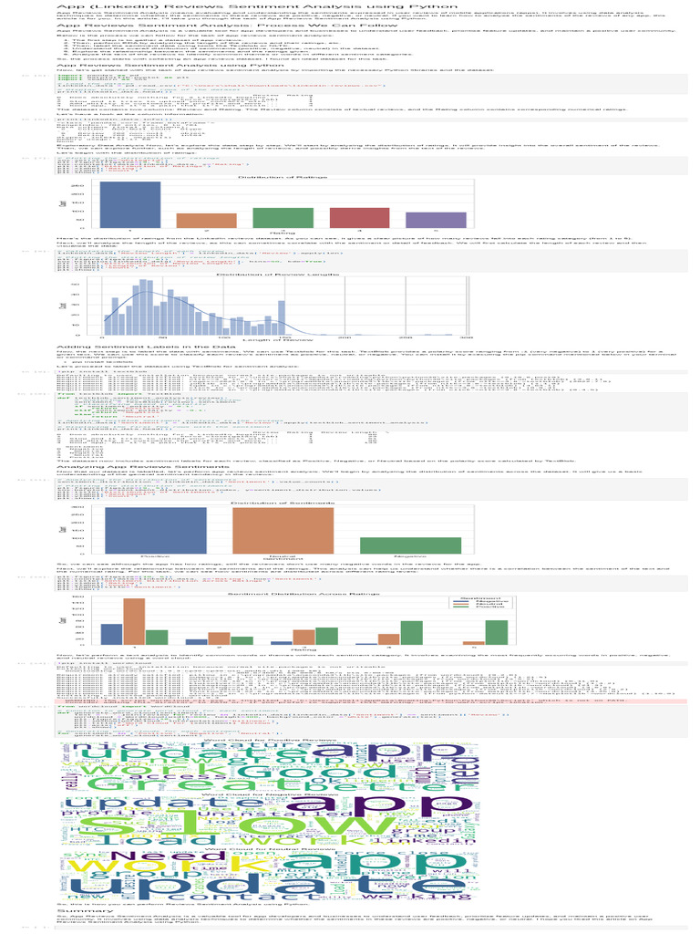 App (Linkedin) Reviews Sentiment Analysis Using Python | PDF | Software | Computer Science