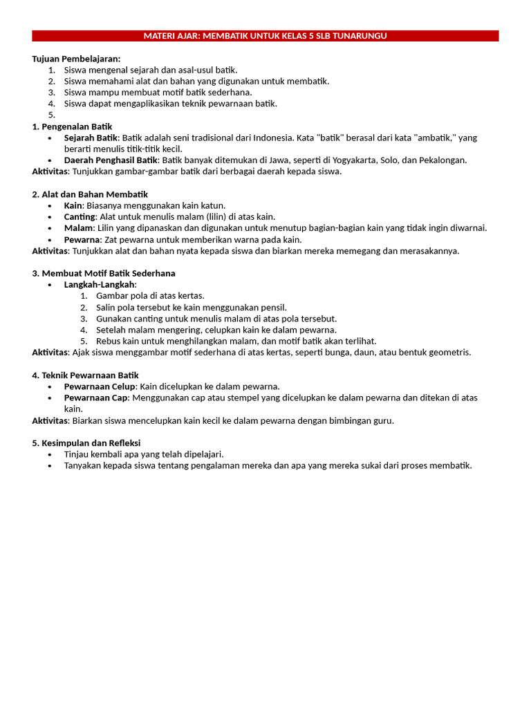 Teknik dan Desain Membatik Kreatif | PDF